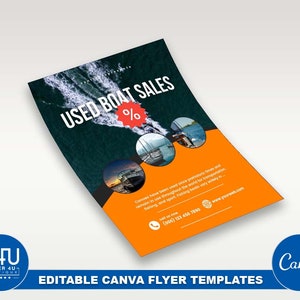 Used Boat Sales Flyer DIY Canva Used Boat Sales Flyer | Etsy