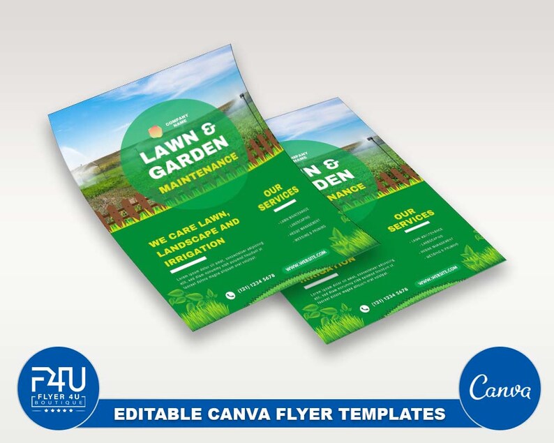 Irrigation Services Flyer DIY Canva Irrigation Servicesflyer - Etsy