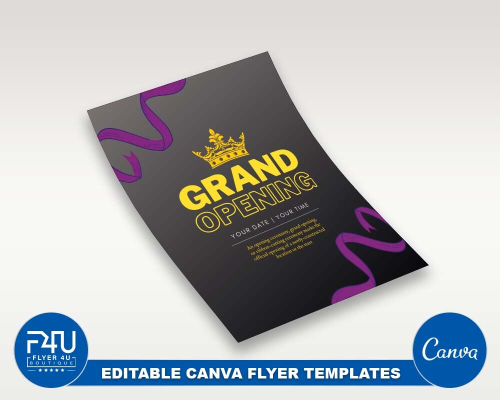 Grand Opening Flyer DIY Canva Grand Opening Flyer Template - Etsy