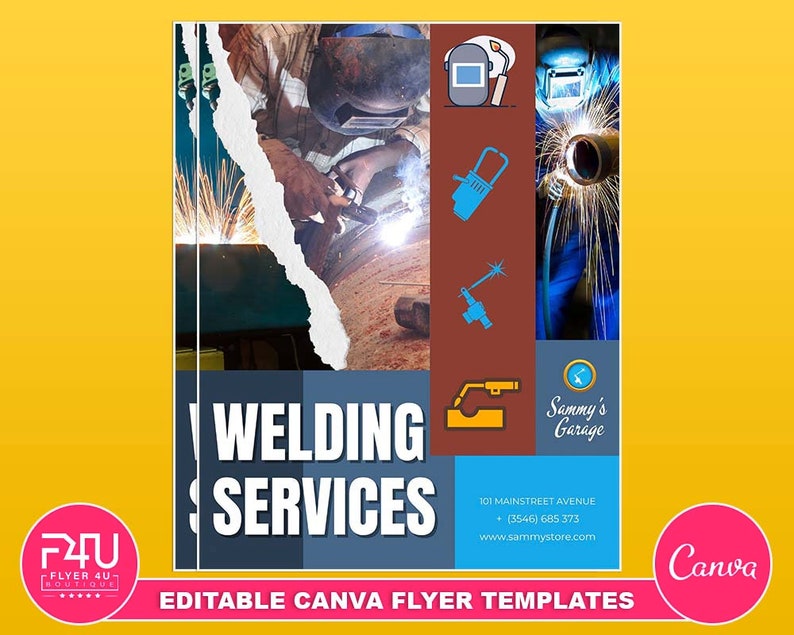 Welding Service Flyer DIY Canva Welding Service Flyer - Etsy