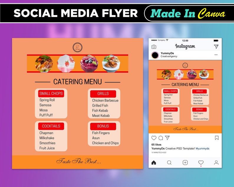 Small Chops Flyer, DIY Canva Small Chops Flyer Template, Editable Canva ...