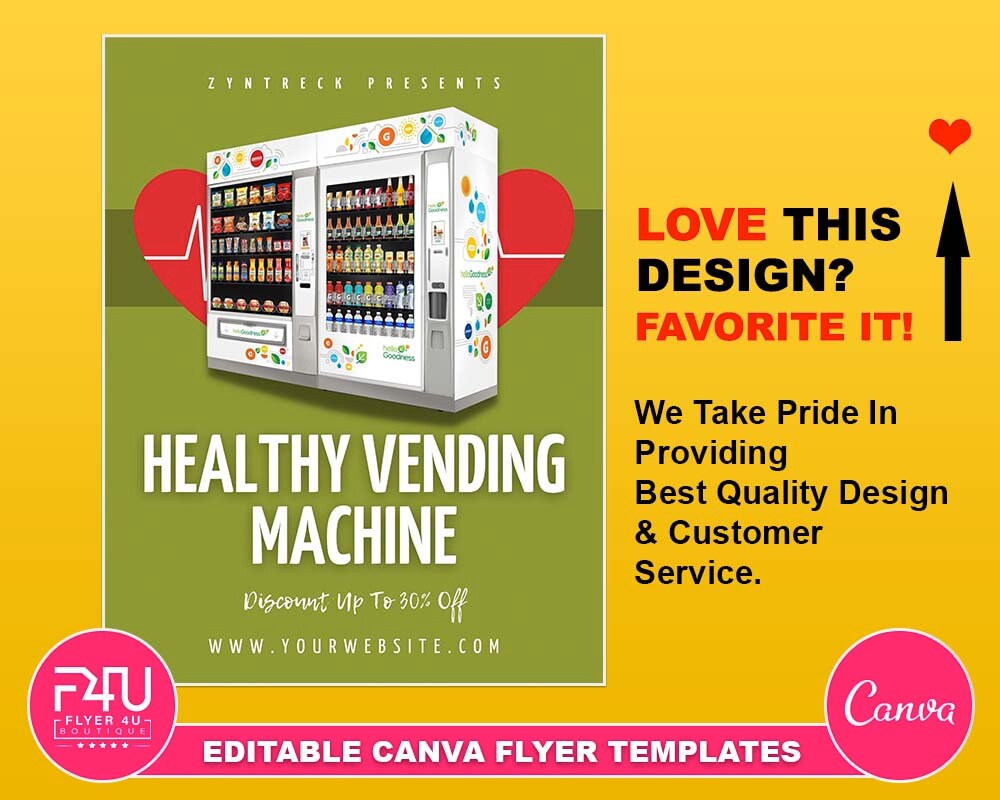 Healthy Vending Machine Flyer, DIY Canva Healthy Vending Machine Flyer ...
