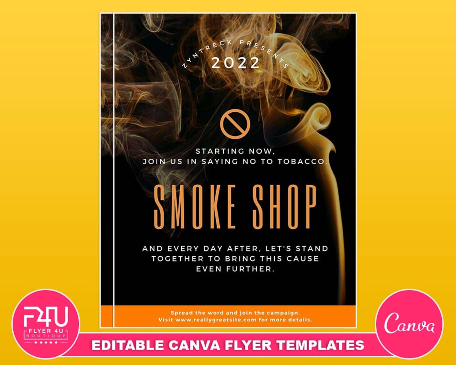 Smoke Shop Flyer, DIY Canva Smoke Shop Templates, Editable Canva US ...