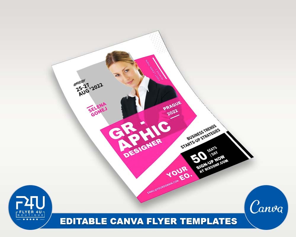 Graphic Design Flyer DIY Canva Graphic Design Flyer Template - Etsy