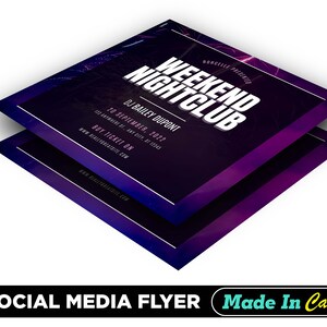 Weekend Nightclub Flyer, DIY Canva Weekend Nightclub Flyer Template ...