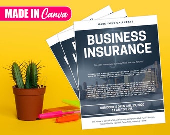 Design & Templates Corporate Insurance Broker Flyer,DIY Canva Corporate ...