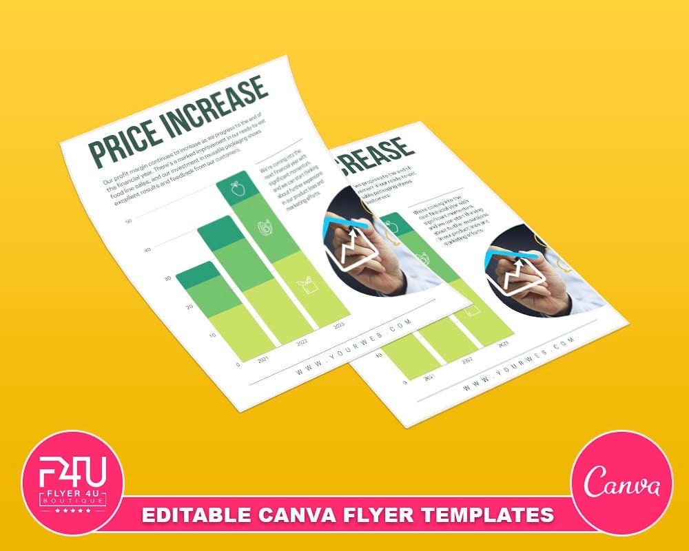 Price Increase Flyer, DIY Canva Price Increase Templates, Editable ...
