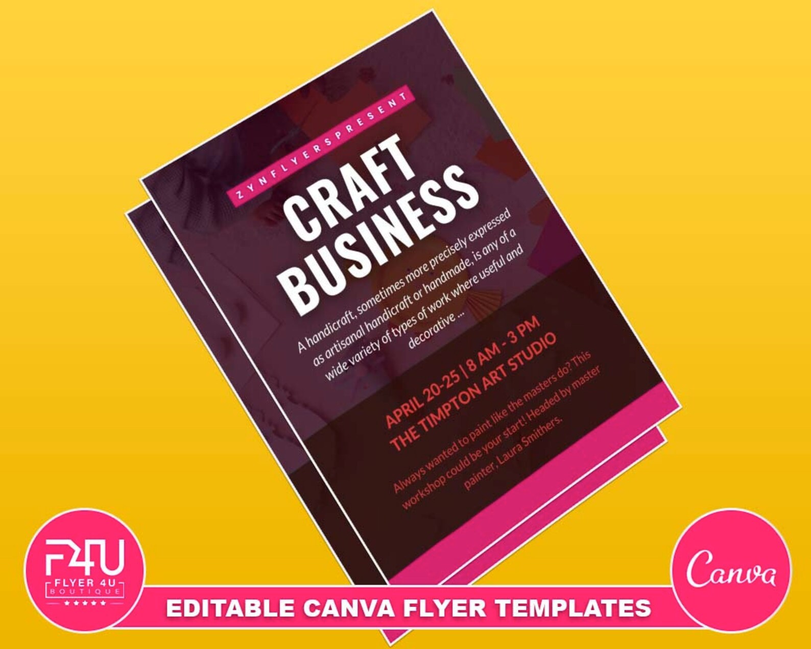Craft Business Flyer, DIY Canva Craft Business Flyer Template 2022 ...