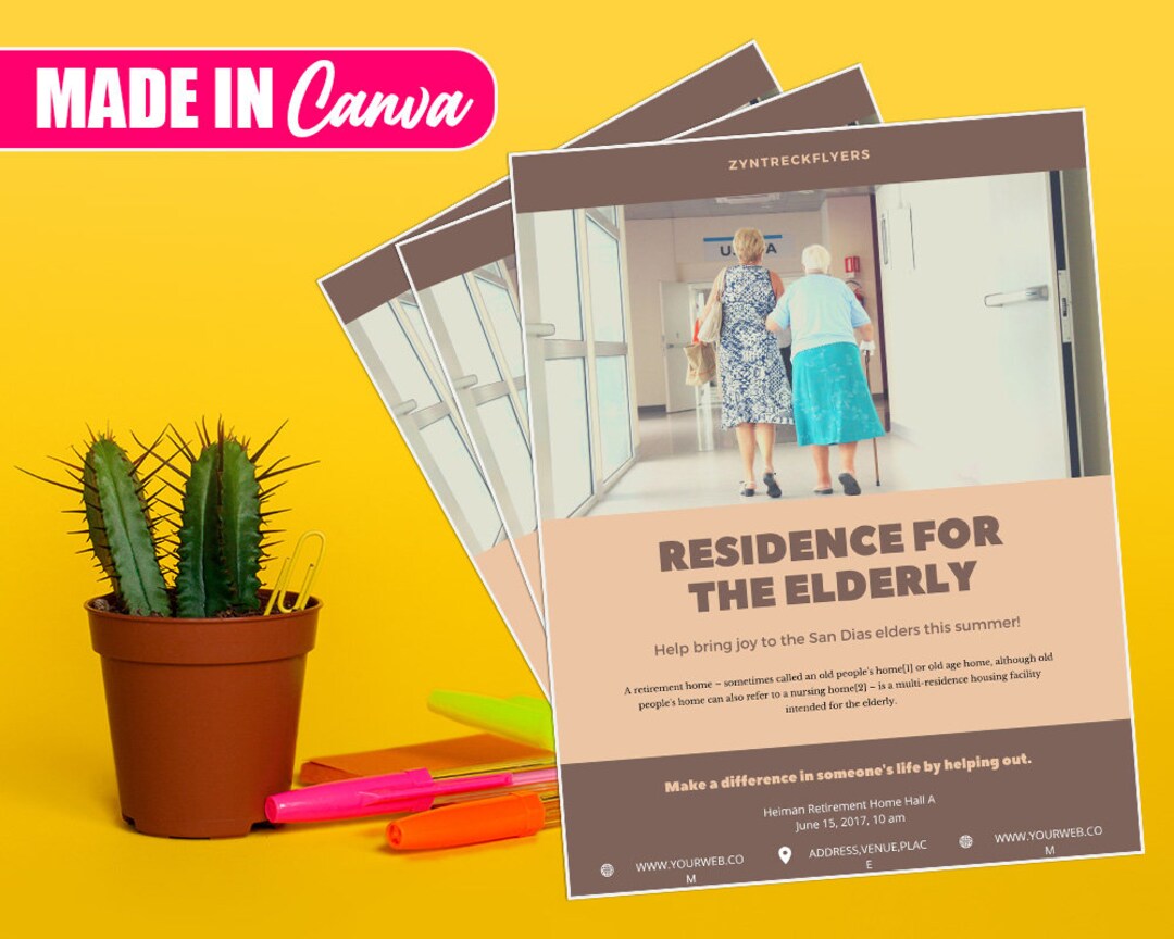 Residence for the Elderly Flyer, DIY Canva Residence for the Elderly ...