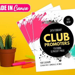 Club Promoters Flyer, DIY Canva Club Promoters Flyer Template 2022 ...