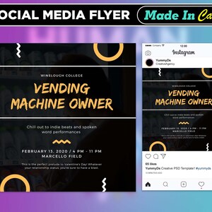 Vending Machine Flyer, DIY Canva Vending Machine Flyer Template ...