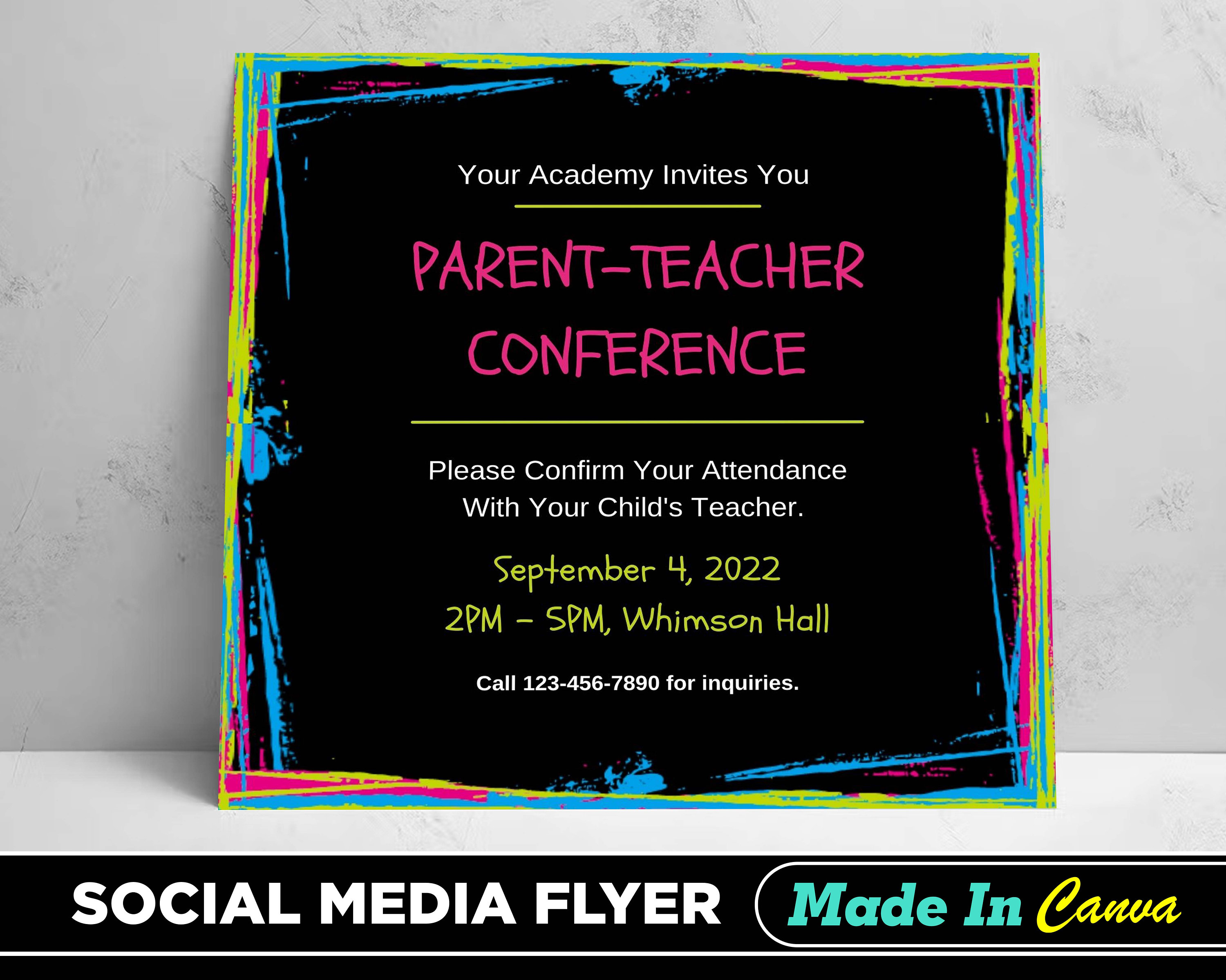 Parent Teacher Conference Flyer Template