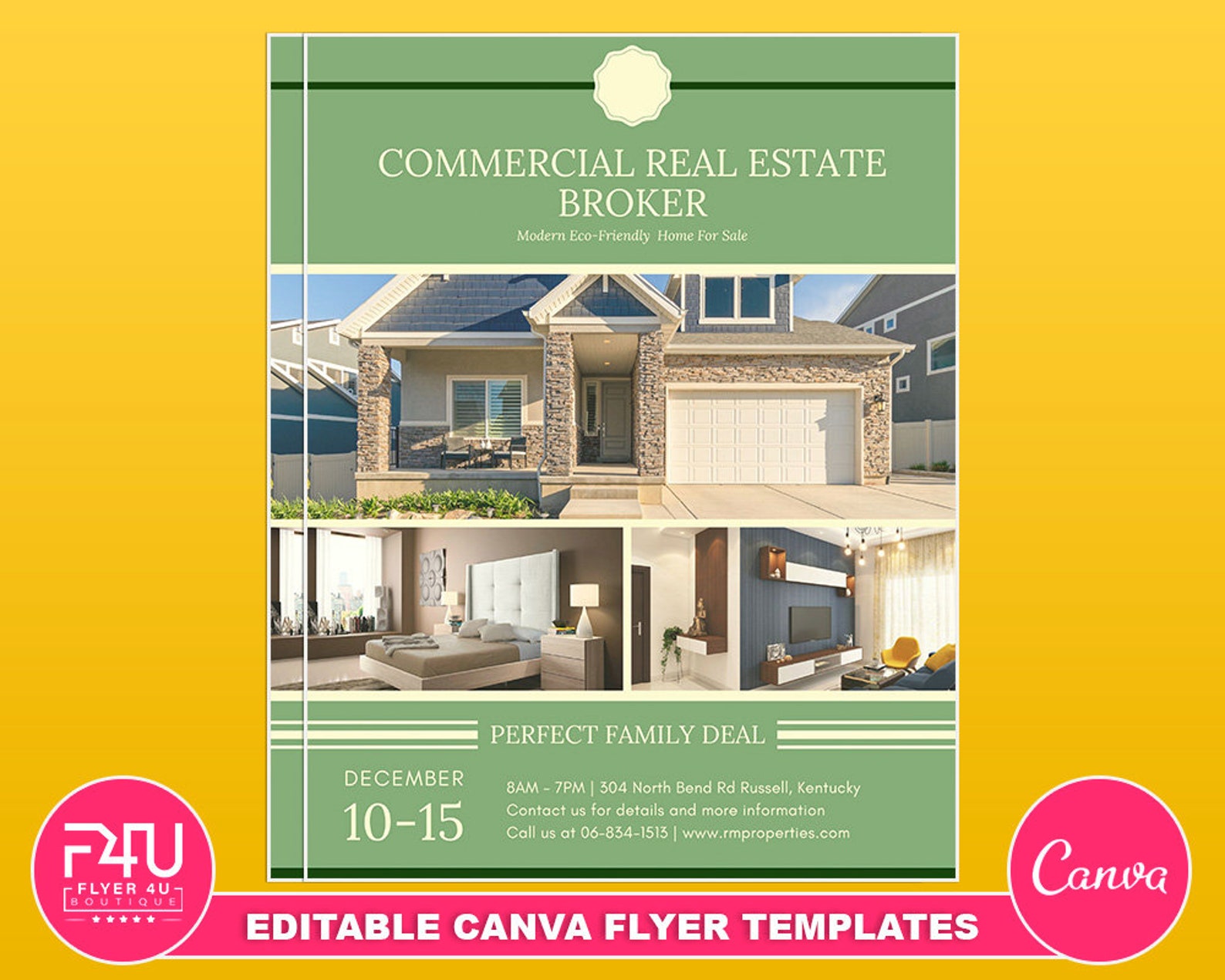 Commercial Real Estate Broker Flyer,diy Canva Commercial Real Estate ...