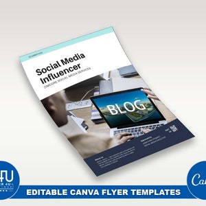 Social Media Influencer Flyer, DIY Canva Social Media Influencer ...