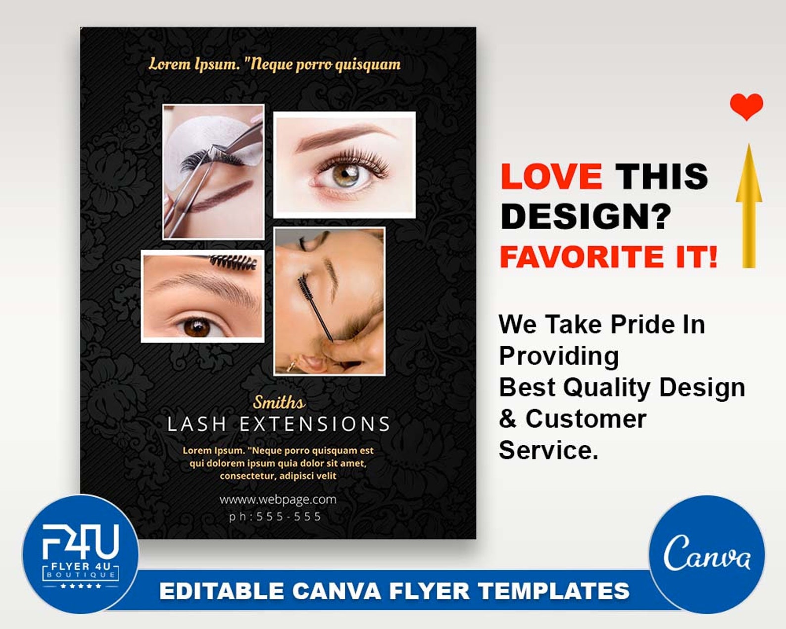 Lash Business Flyer, DIY Canva Lash Business Flyer Template 2022 ...