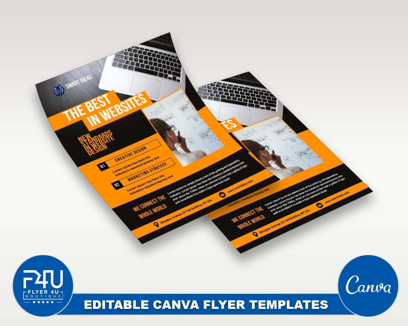 Website Developer Flyer DIY Canva Website Developer Flyer | Etsy
