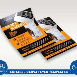 Website Developer Flyer DIY Canva Website Developer Flyer | Etsy