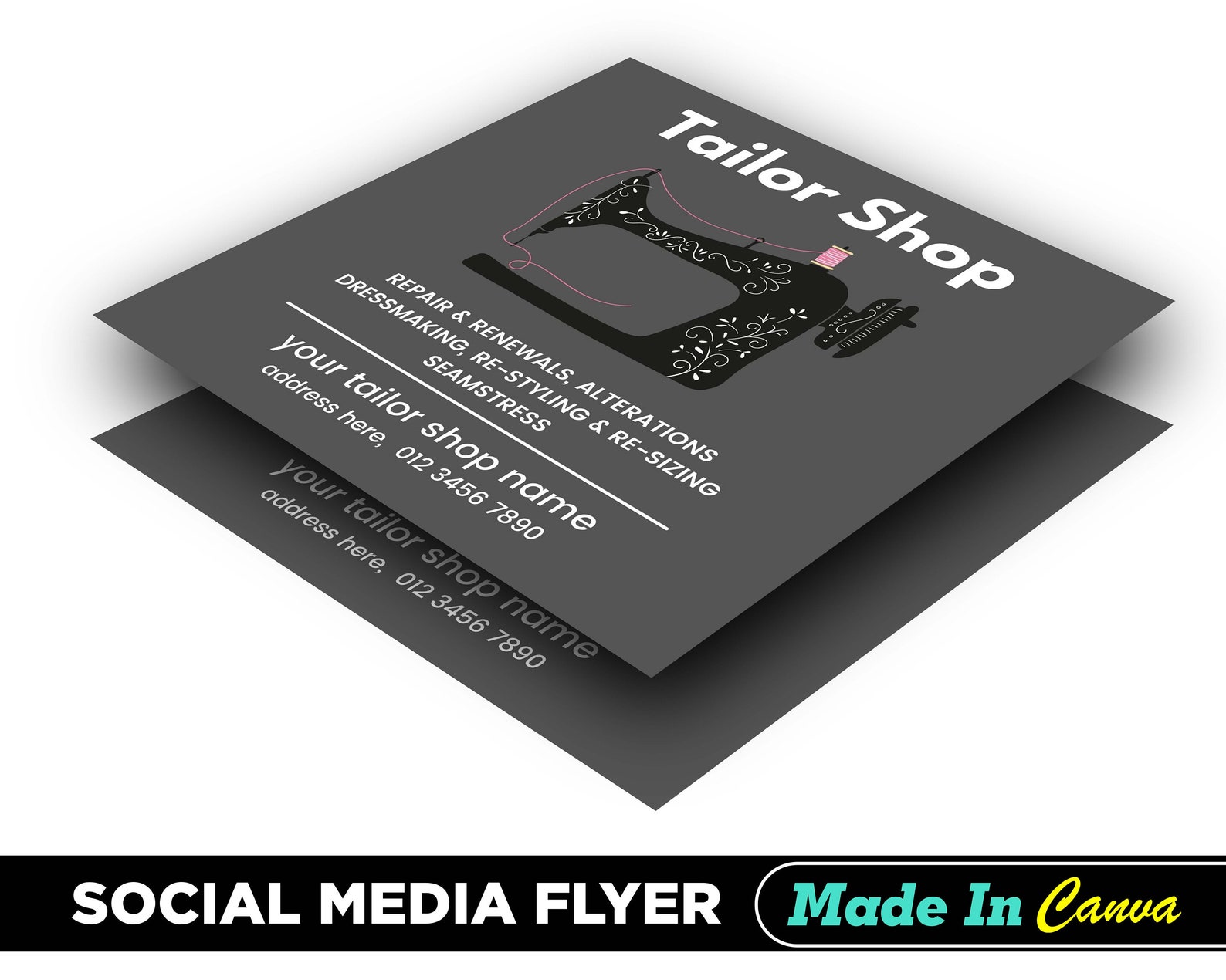 Tailoring Shop Flyer, DIY Canva Tailoring Shop Flyer Template 2022 ...