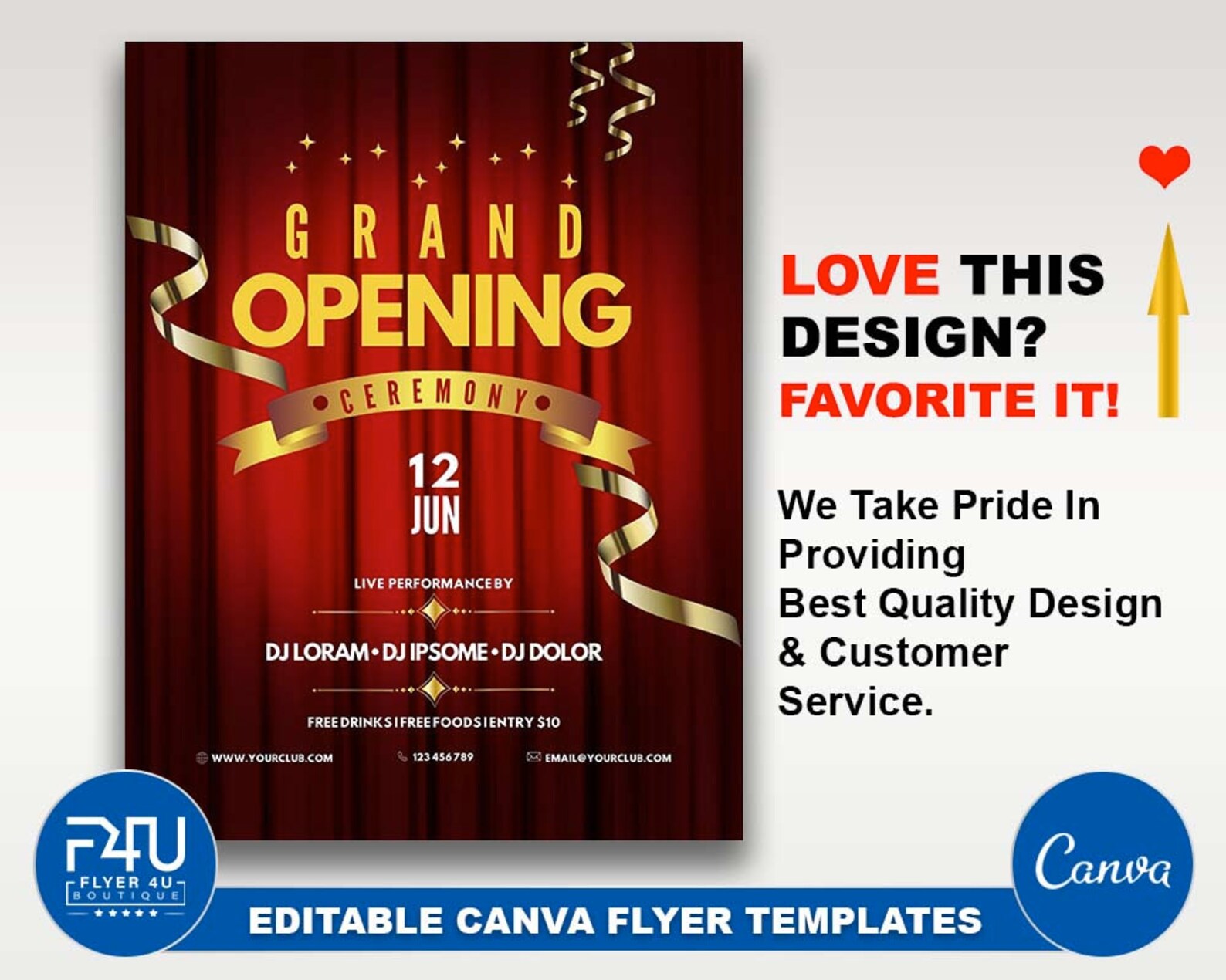 Grand Opening Flyer DIY Canva Grand Opening Flyer Template - Etsy