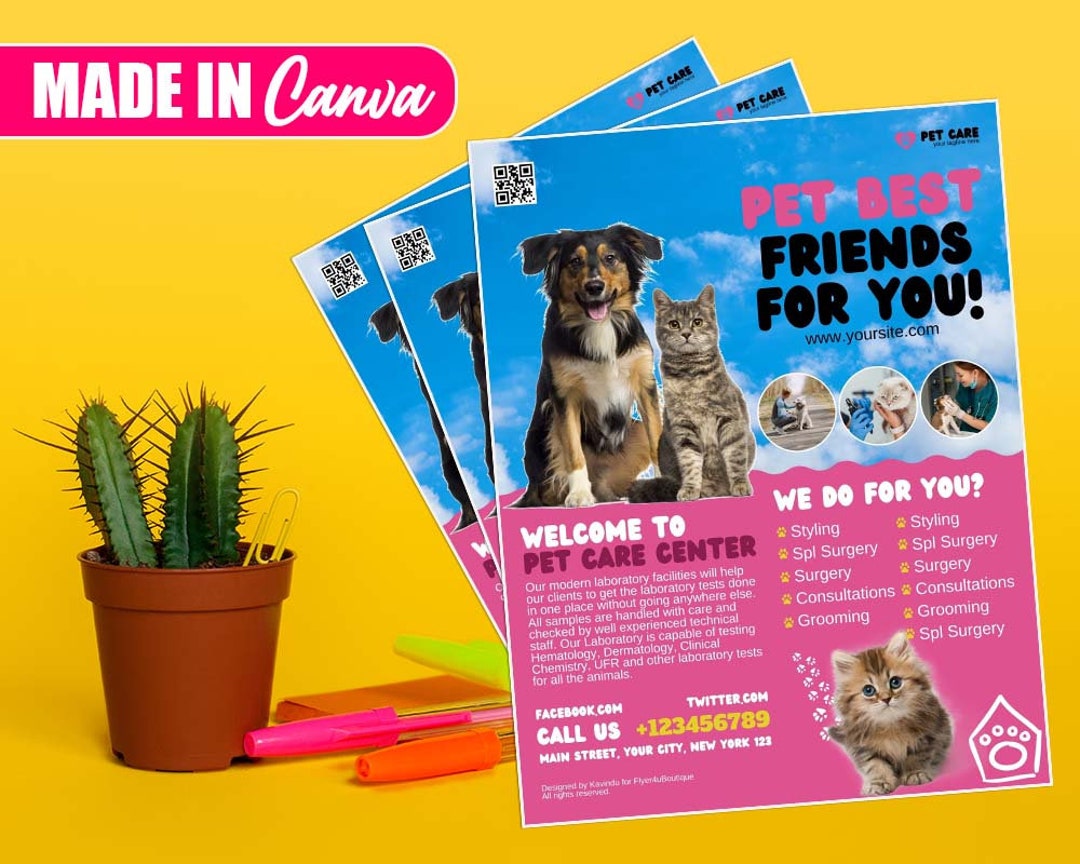 Animal Welfare Flyer, DIY Canva Animal Welfare Flyer Template 2022 ...