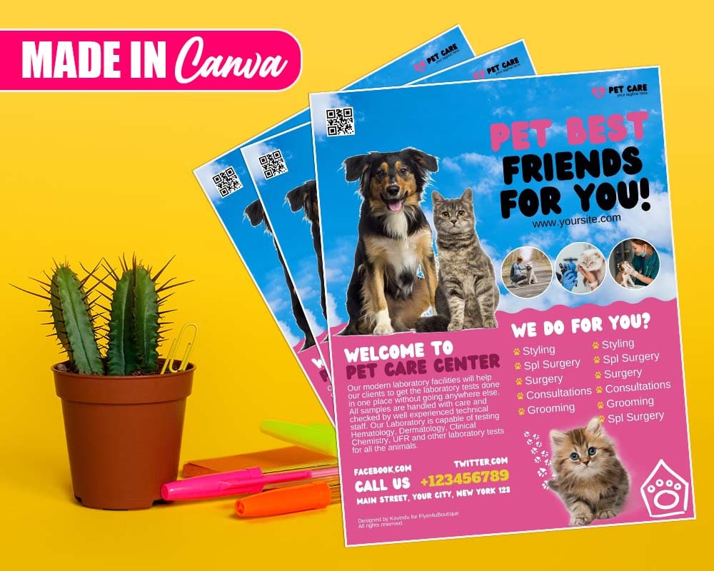 Animal Welfare Flyer, DIY Canva Animal Welfare Flyer Template 2022 ...