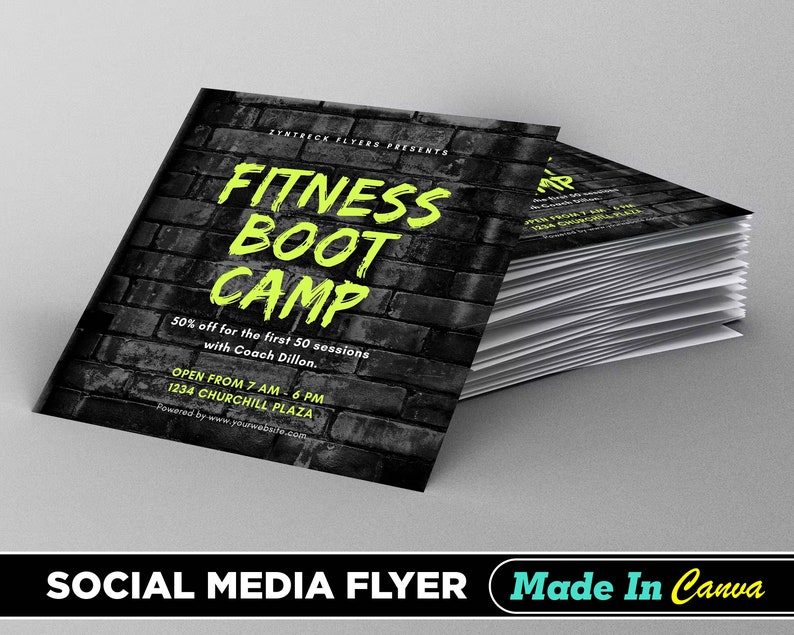 Boot Camp Flyer DIY Canva Boot Camp Flyer Template 2022 - Etsy