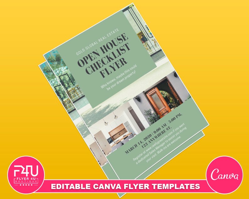 Open House Checklist Flyer, DIY Canva Open House Checklist Flyer ...