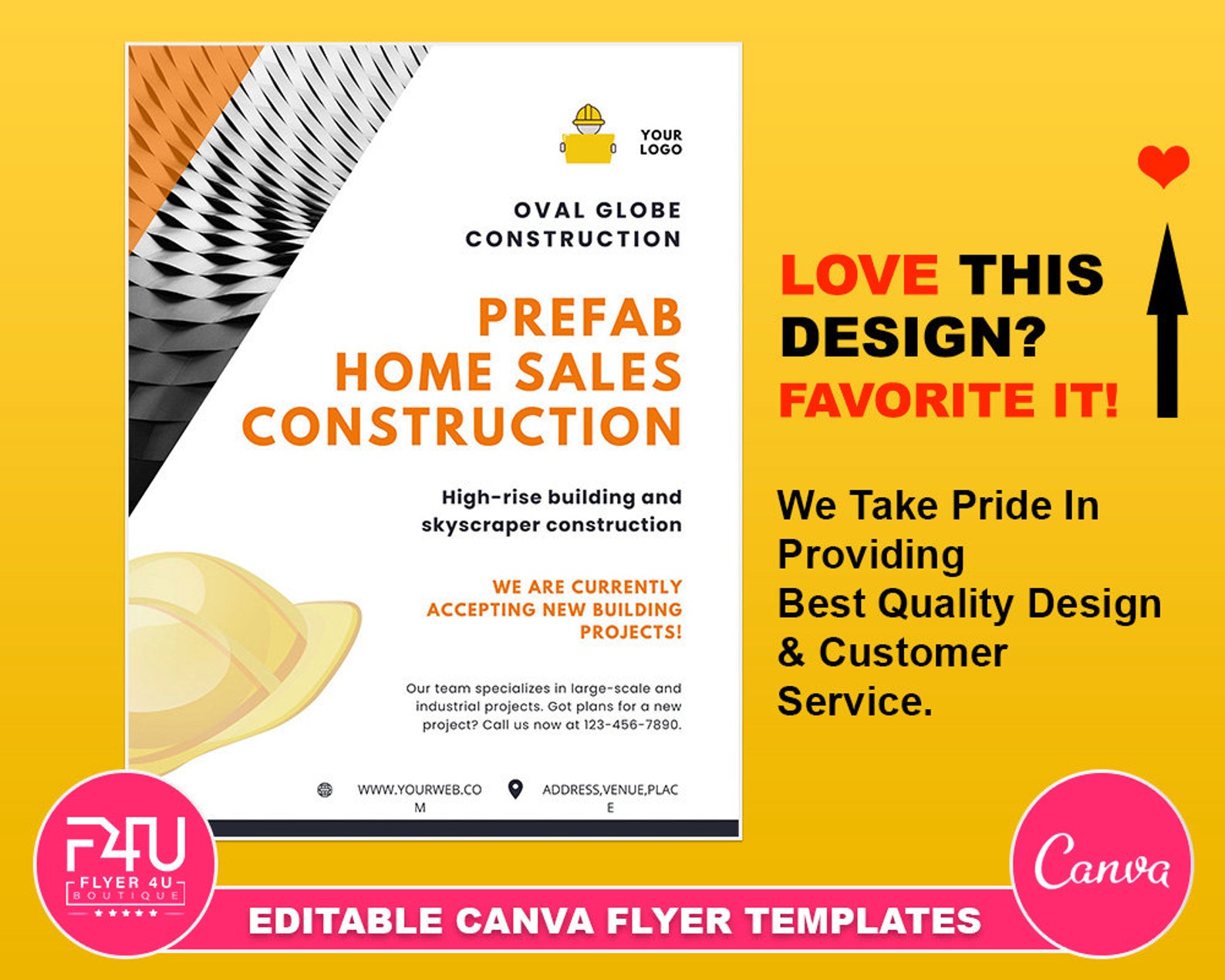 Prefab Home Sales Construction Flyer DIY Canva Prefab Home - Etsy