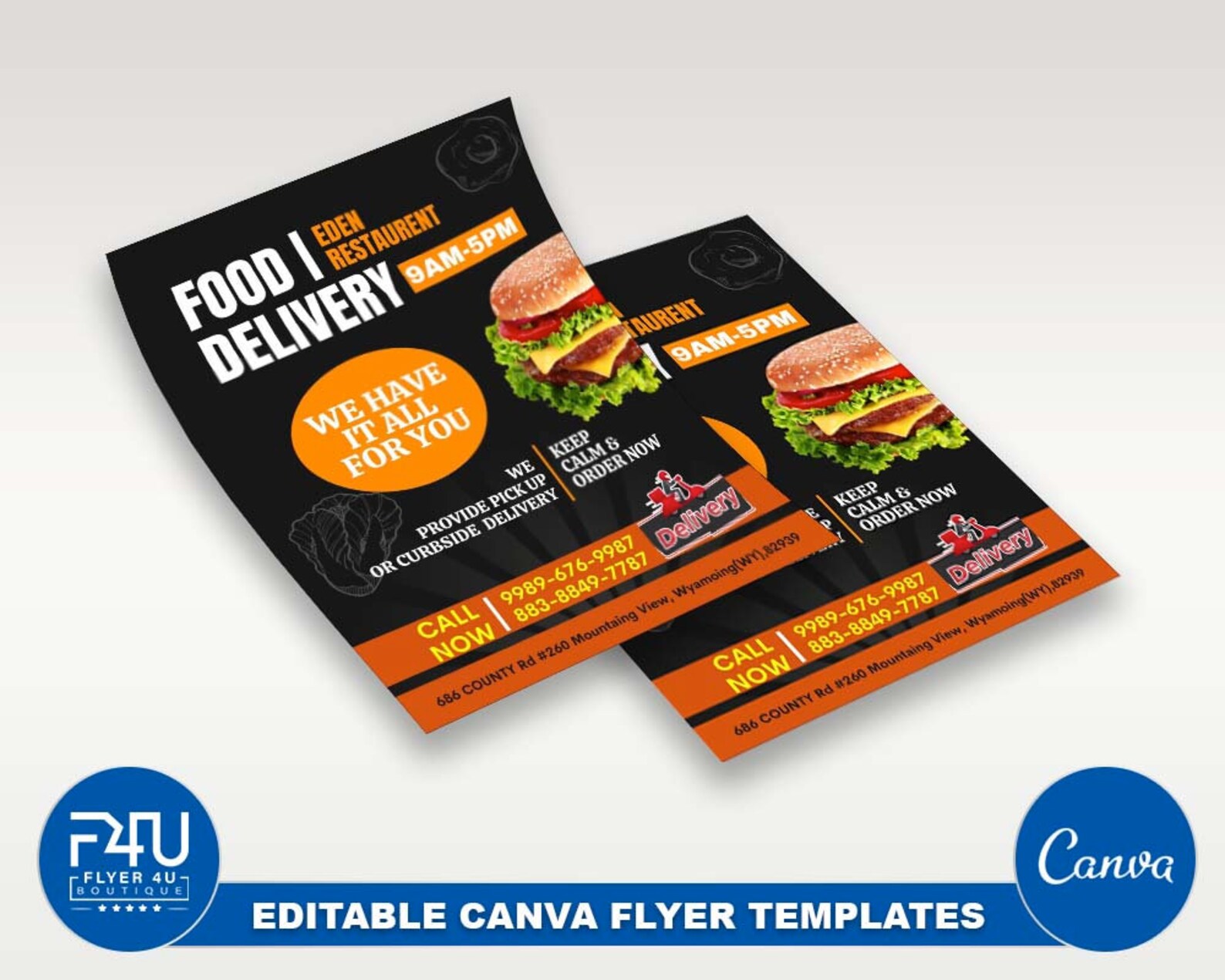 Delivery Service Flyer DIY Canva Delivery Business Flyer | Etsy