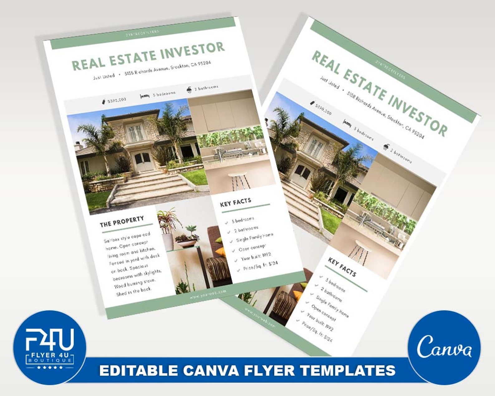 Real Estate Investor Flyer DIY Canva Real Estate Investor - Etsy