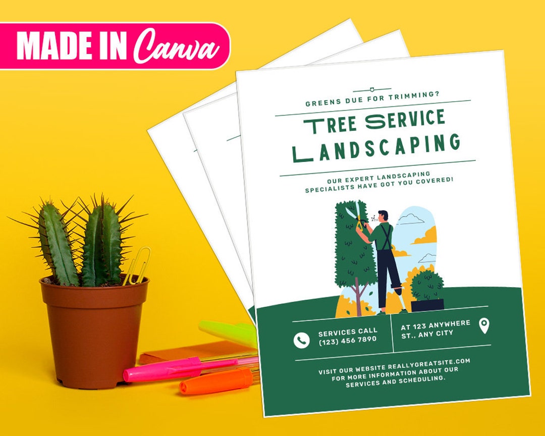 Tree Service Flyer, DIY Canva Tree Service Flyer Template 2022 ...