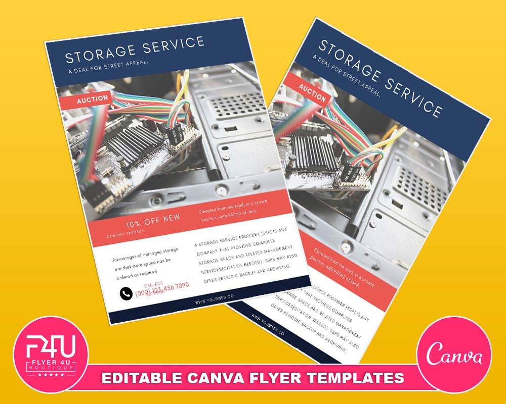 Storage Service Flyer, DIY Canva Storage Service Flyer Template 2022 ...