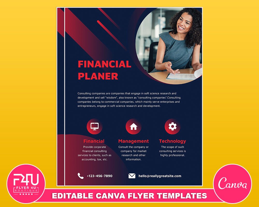 Financial Planer Flyer DIY Financial Planer Writer Flyer - Etsy