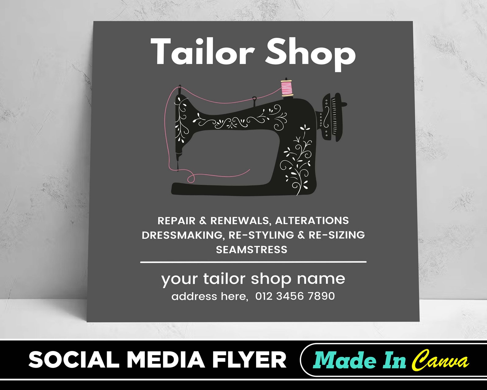 Tailoring Shop Flyer, DIY Canva Tailoring Shop Flyer Template 2022 ...