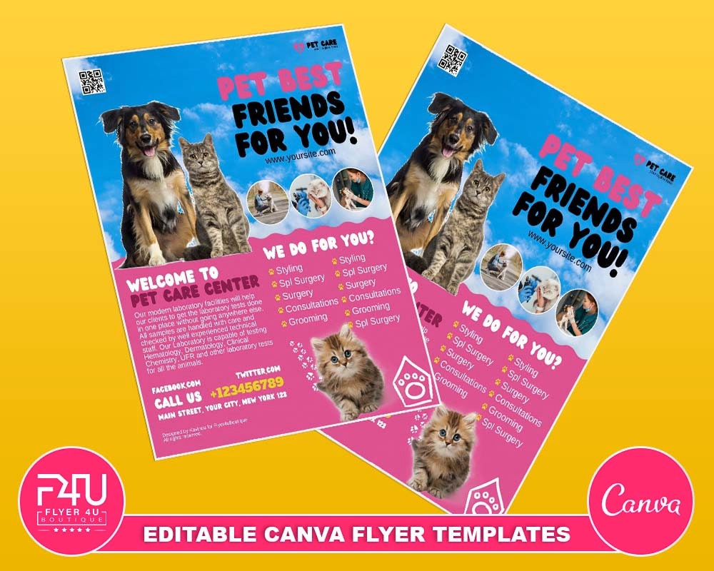 Animal Welfare Flyer DIY Canva Animal Welfare Flyer Template - Etsy