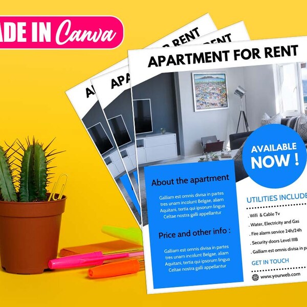 Apartment for Rent Flyer - Etsy