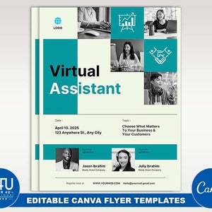 Virtual Assistant Flyer DIY Canva Virtual Assistant Flyer | Etsy