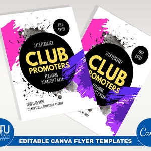 Club Promoters Flyer DIY Canva Club Promoters Flyer Template - Etsy