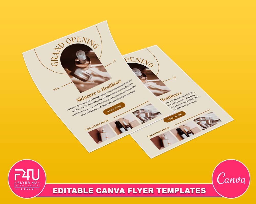 Spa Grand Opening Flyer DIY Canva Spa Grand Opening - Etsy