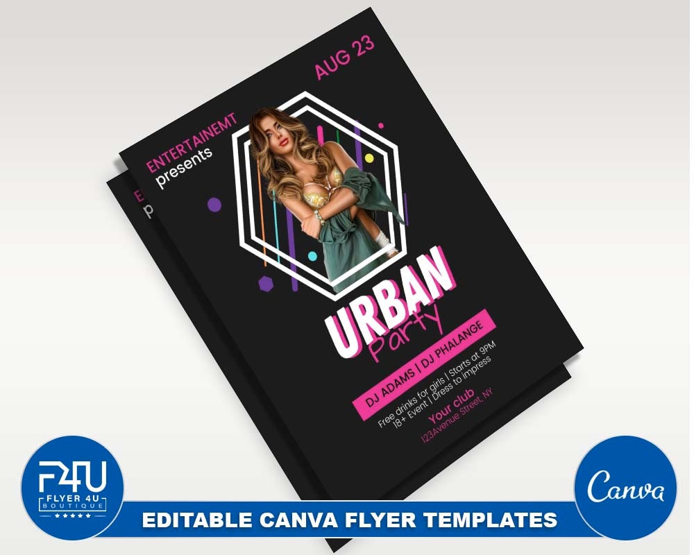 Club Flyer DIY Canva Club Template 2022 Editable Canva US - Etsy