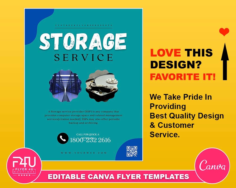 Storage Service Flyer DIY Canva Storage Service Flyer - Etsy
