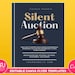 Live Auction Flyer, DIY Canva Live Auction Flyer Template, Editable US ...