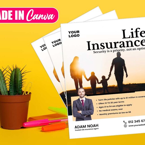 Life Insurance Flyer Template - Etsy