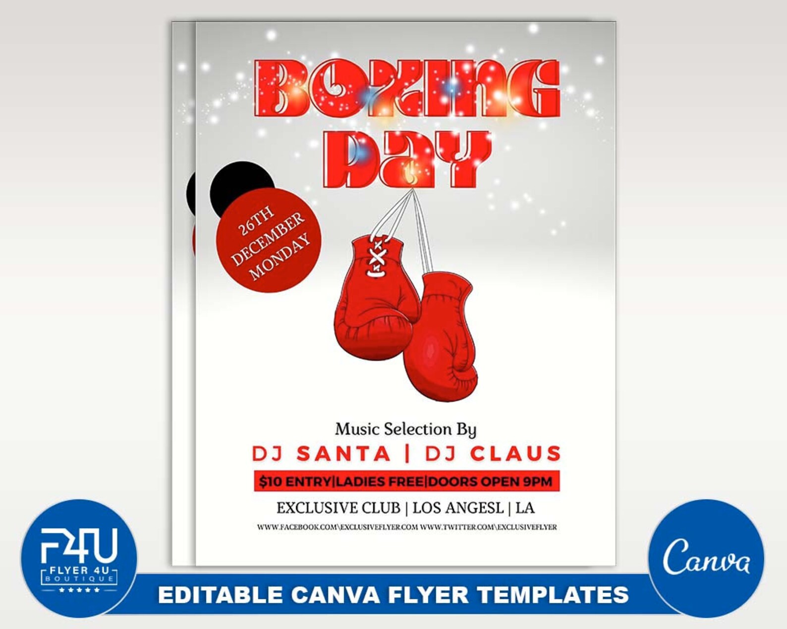 Boxing Day Flyer, DIY Canva Boxing Day Flyer Template 2022, Editable ...