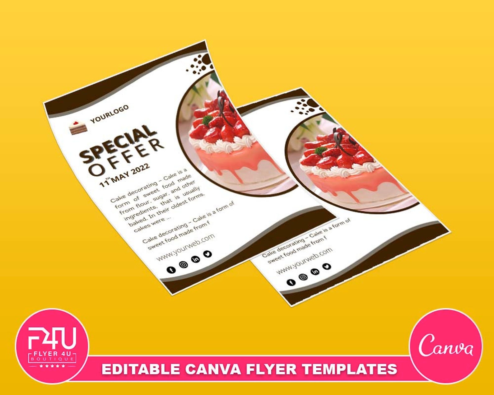 Cake Making Flyer DIY Canva Cake Making Flyer Template 2022 - Etsy