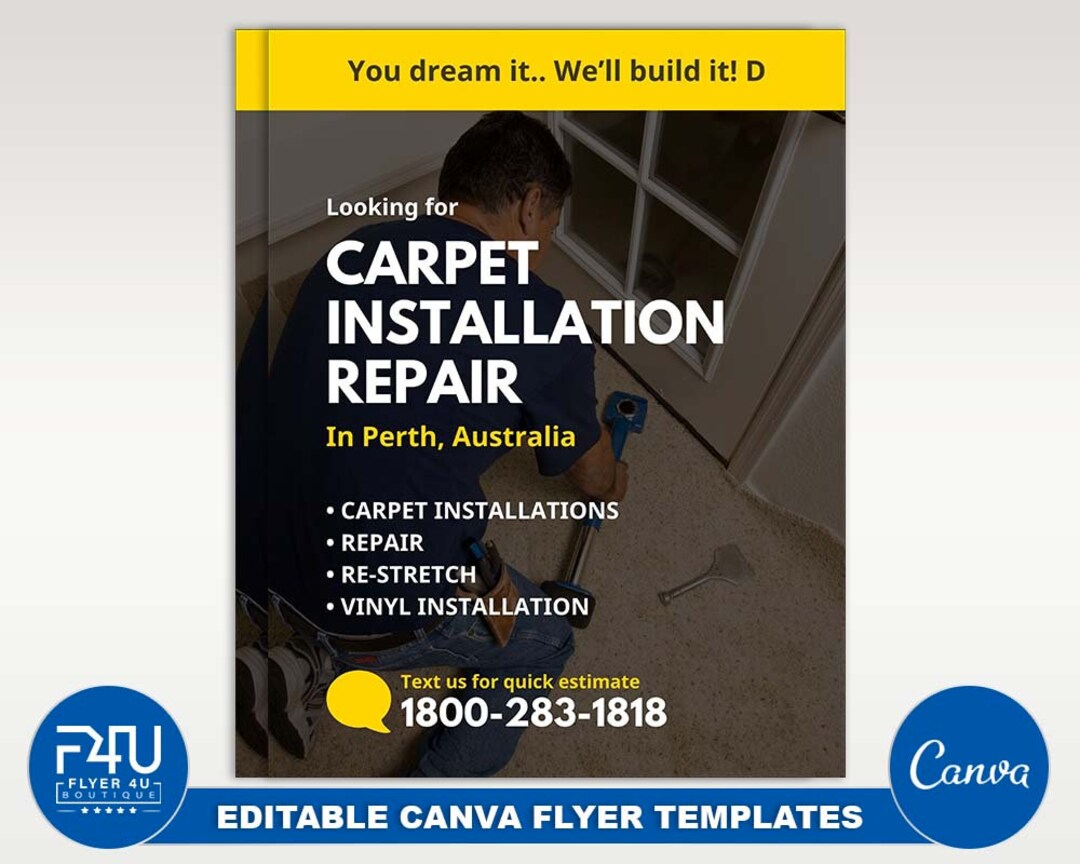 Carpet Installation Flyer,diy Canva Carpet Installation Flyer Template ...