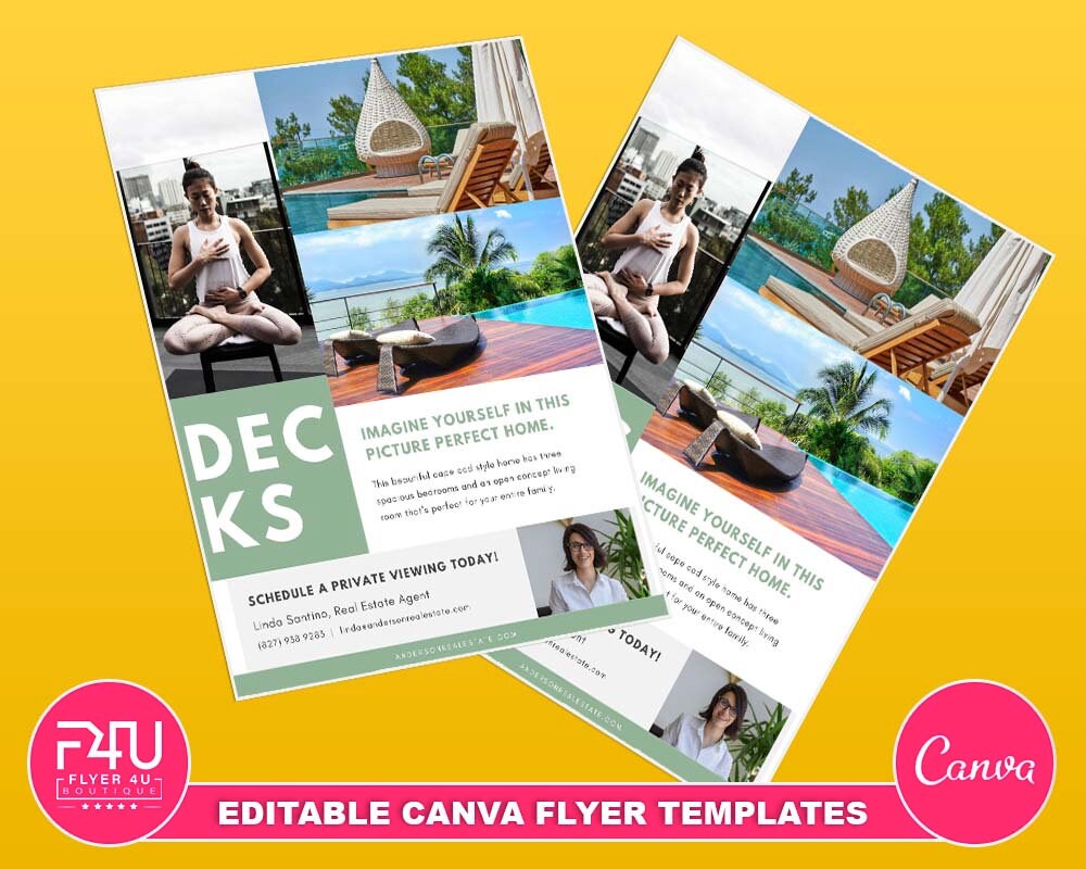 Decks Flyer DIY Canva Decks Flyer Template 2022 Editable - Etsy