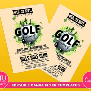 Golf Fundraiser Flyer, DIY Canva Golf Fundraiser Templates, Editable ...