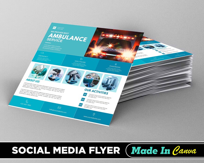 Ambulance Service Flyer DIY Canva Ambulance Service Flyer - Etsy