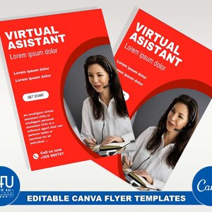 Virtual Assistant Flyer, DIY Canva Virtual Assistant Flyer Template ...